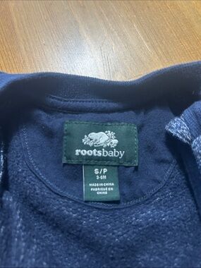 Roots | One Pieces | Roots Navy Heather Baby Onepiece Footie With White ...